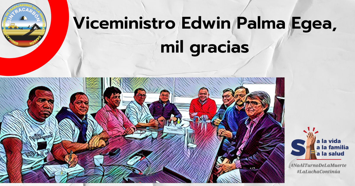 Viceministro Edwin Palma Egea, mil gracias - Sindicato de Trabajadores ...